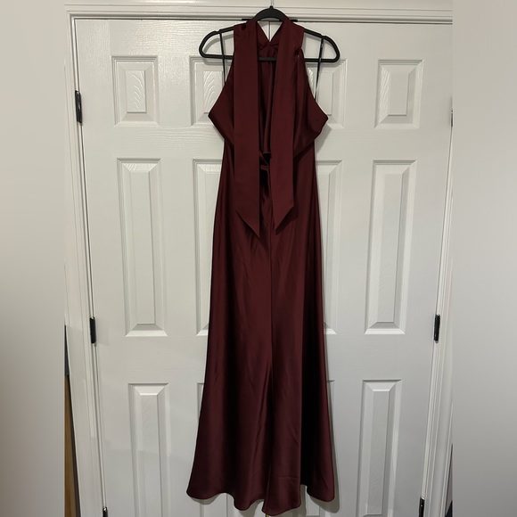 Lovely | Dresses | Lovely Draped Twist Halter Tieback Trumpet Gown ...